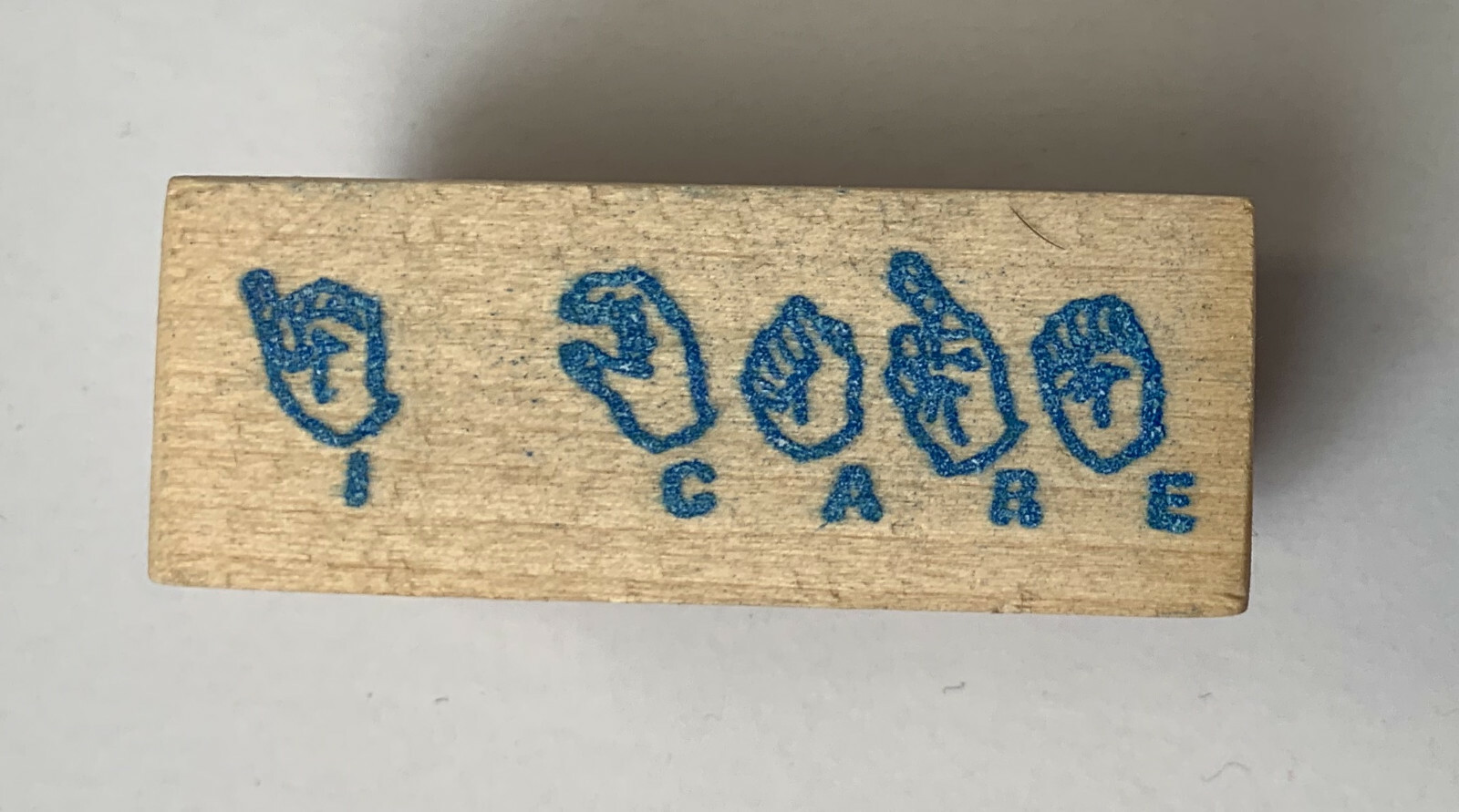 I CARE in ASL Rubber Stamp - Deaf American Sign Language Fingerspelling ...