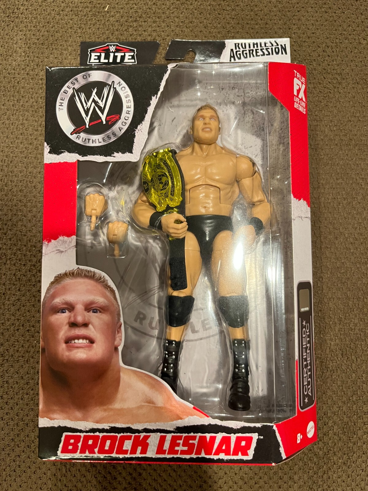 WWE Elite Ruthless Aggression Brock Lesnar Mattel Wrestling Figure ...