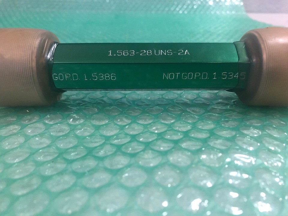 1.563-28 Uns-2A Osborn THREAD PLUG GAGE GO NO GO P.D.'S = 1.5386 & 1. ...