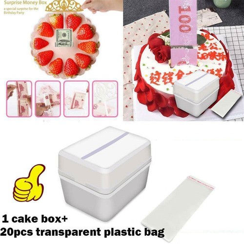 Party Decoration Gift Surprise Money Box Storage Boxes Cake ATM Cake ...