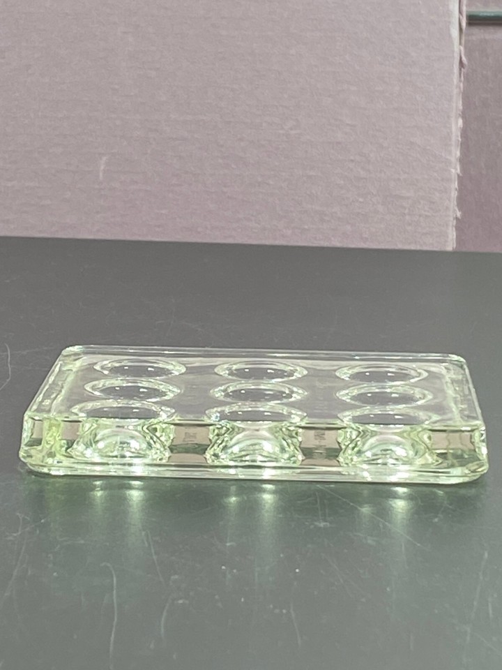 Pyrex Science 9 Well Depression Glass Spot Plates 722085 Vintage Brazil ...