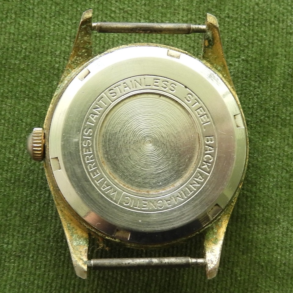 Vintage Buler Super Deluxe Gold Tone Mechanical Calendar Men's Watch ...