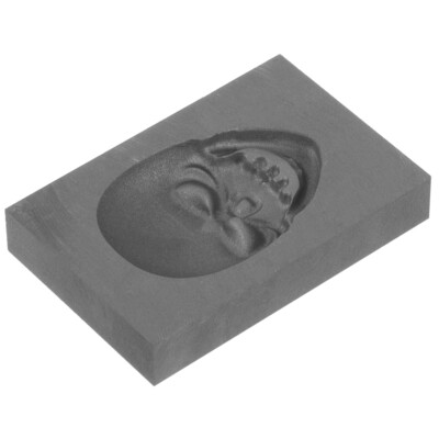 1PC Graphite Coin Molds for Metal Casting Crosses Crafts Skull Silver ...