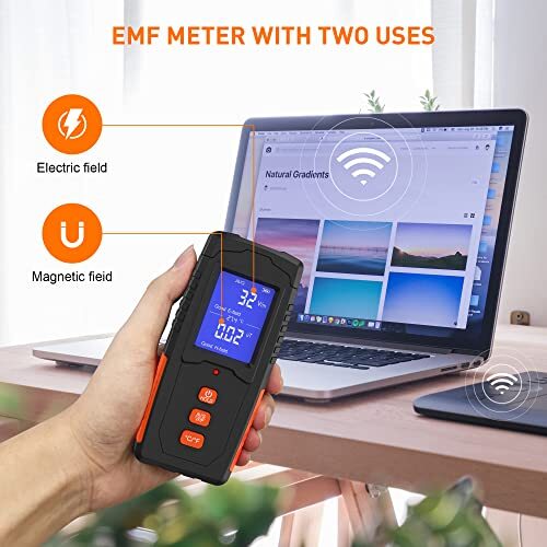 Emf Meter Rechargeable Electromagnetic Field Radiation Detector ...