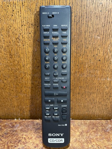 Genuine Original OEM Sony RM-R52 CD/CDR Remote Control - Tested ...
