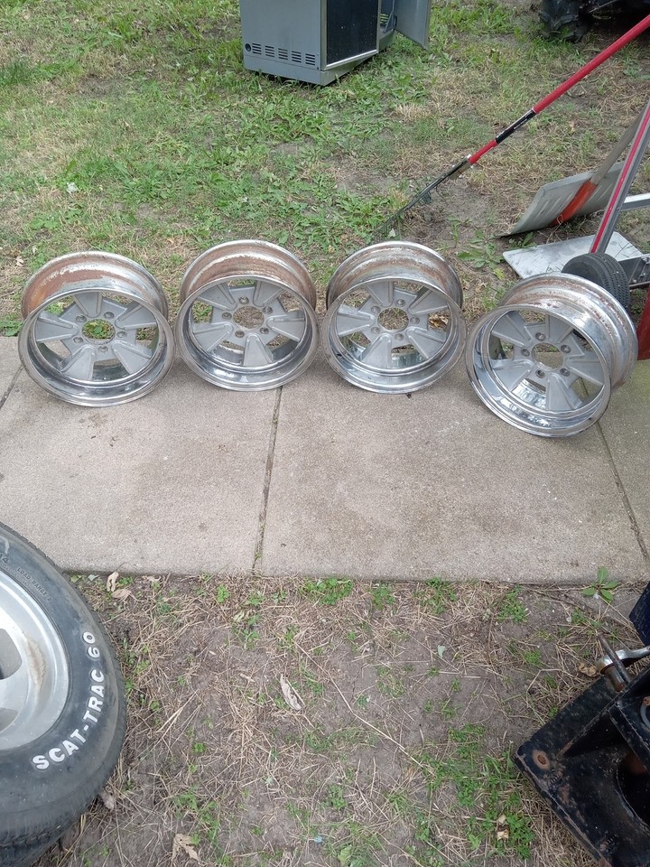 Vintage Fenton Hawk Wheels 14x6 5 on 4.75 GM CHEVY Nostalgia Hot Rod ...