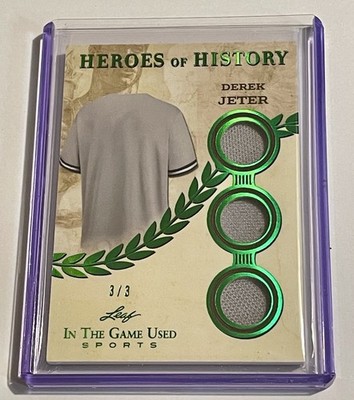 2025 Derek Jeter Leaf In The Game Used Emerald Heroes Of History Jersey ...