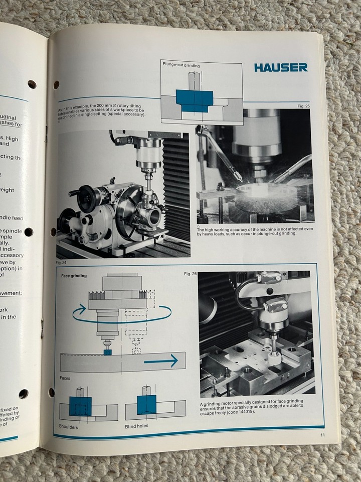 Henri Hauser S3 DR Jig Grinding Machine, Sales Catalog, Swiss Made | eBay