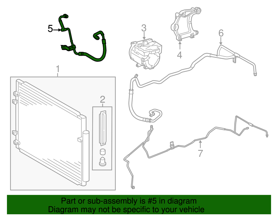 Genuine Toyota A/C Refrigerant Discharge Hose 88703-0E180 | eBay