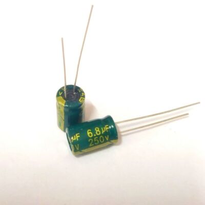 2pcs 6.8uF 250V 6.8MFD 250WV 8x12mm Electrolytic Capacitor | eBay Australia