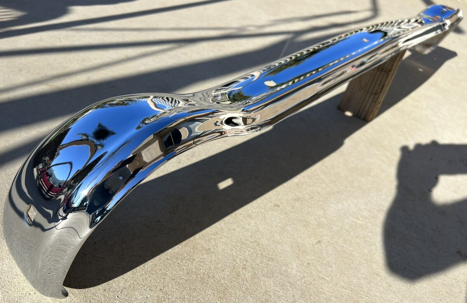 X FORD FAIRLANE SUNLINER NEW TRIPLE PLATED CHROME REAR BUMPER 1954-1955 ...