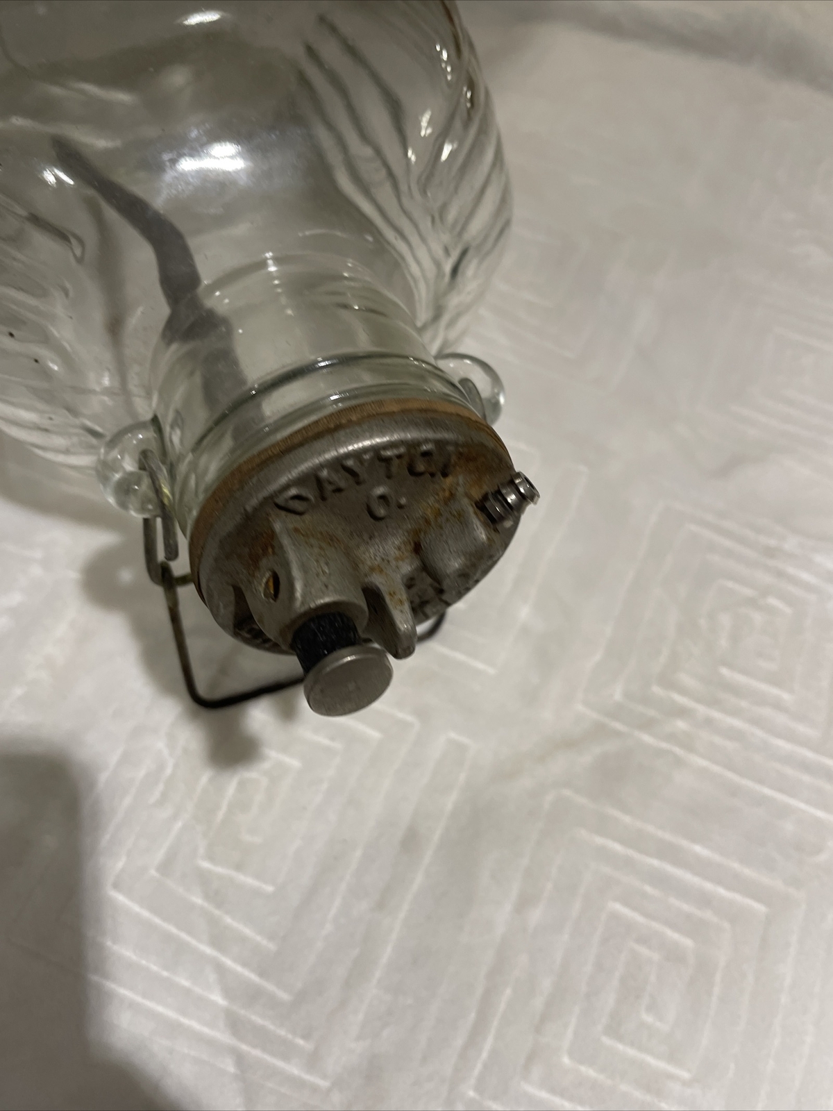 ANTIQUE 1930 One Gallon des pat bottle 87834 Owens-Illinois Glass W ...
