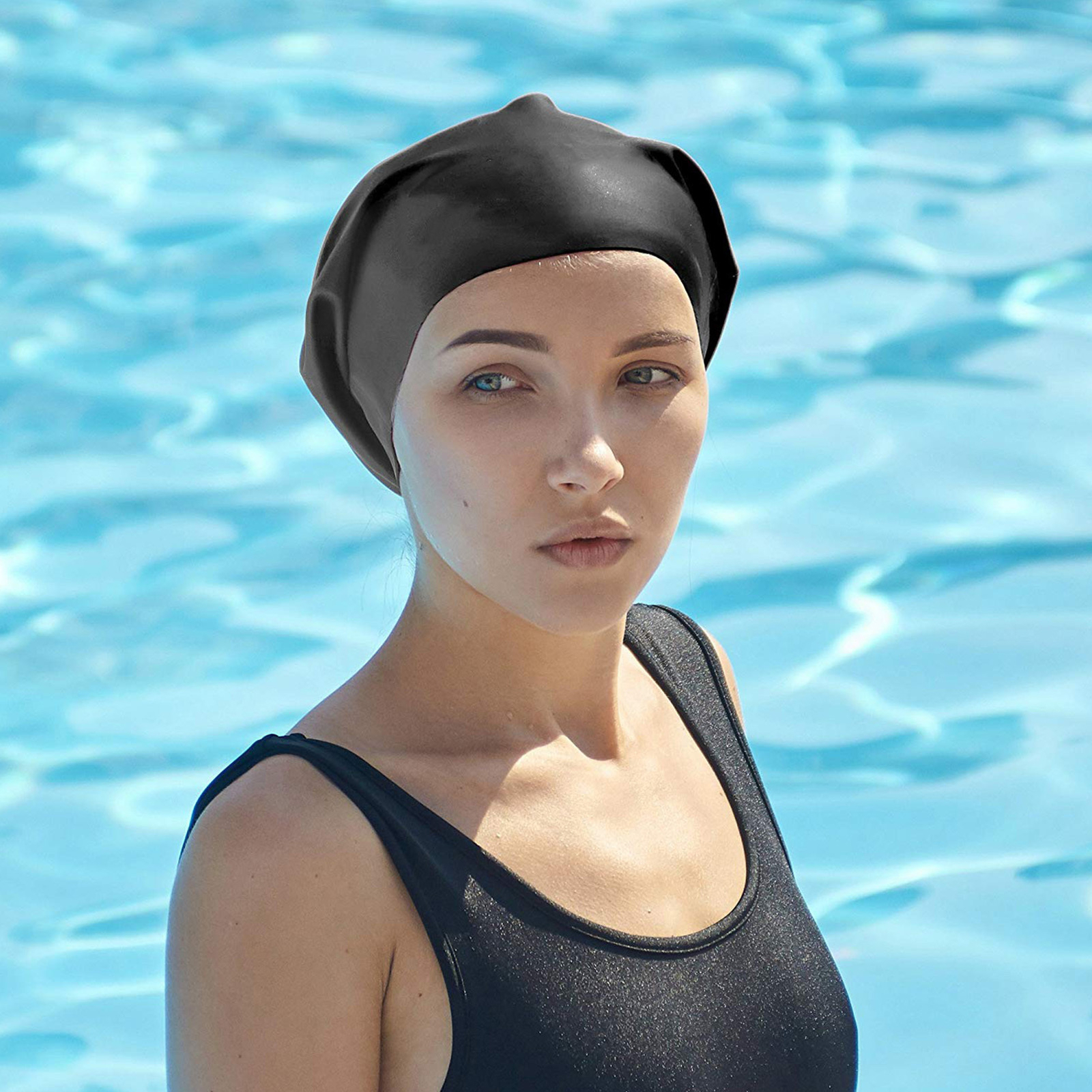 Extra Large Men Women Silicone Swimming Cap Swim Pool Hat Cap ...