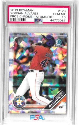 2019 Bowman Yordan Alvarez Atomic Refractor PSA 10 Gem Houston Astros ...