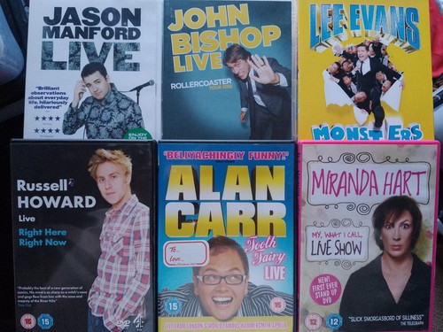 6 Comedy DVD Job Lot...Mansford, Bishop, Evans, Howard, A Carr, Hart ...