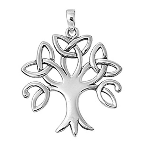 Filigree Swirl Branch Tree of Life Pendant .925 Sterling Silver Nature ...