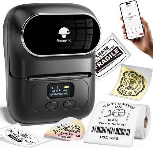M110 Label Maker Barcode Label Printer Bluetooth Portable Thermal ...