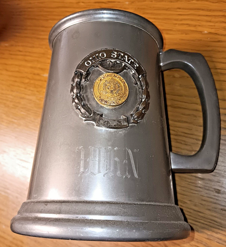 1967 Ohio State University English Pewter Beer Stein Mug Cup with ...