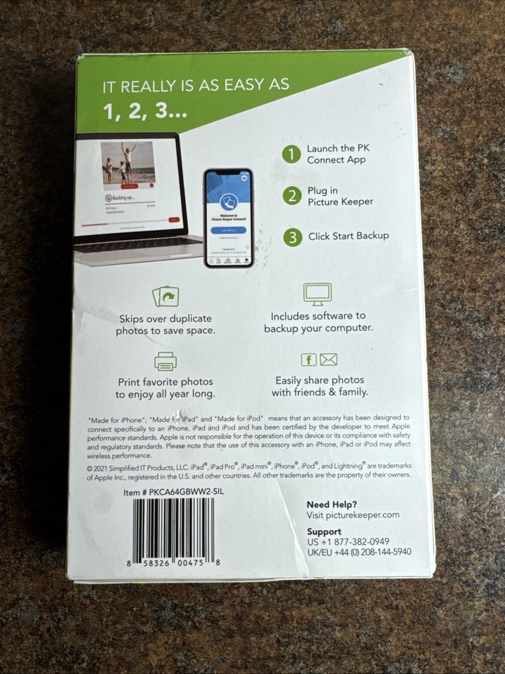 Picture Keeper Connect Back Up for Iphone Ipad Android & Computer 64GB ...