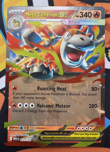 Pokemon TCG - Mega Evolution - Mega Camerupt EX 022/132 - Double Rare ...