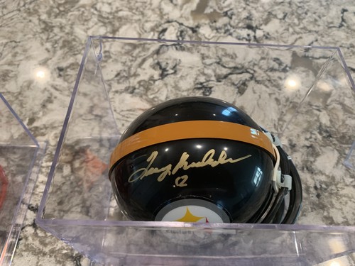 Terry Bradshaw Signed Steelers Mini Helmet w/ Display Case - Tristar ...