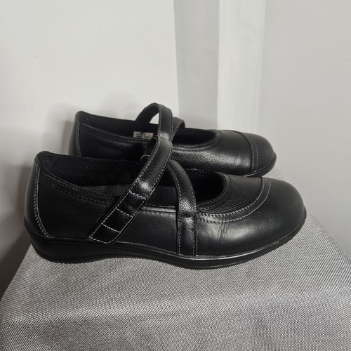 Orthofeet Celina Black Mary Jane Leather Comfort Shoes Women's Size 8.5 D-Wide | eBay