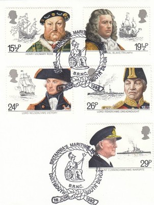 Maritime Heritage GB Used Britannia Dartmouth Devon 1982 ON PIECE ...