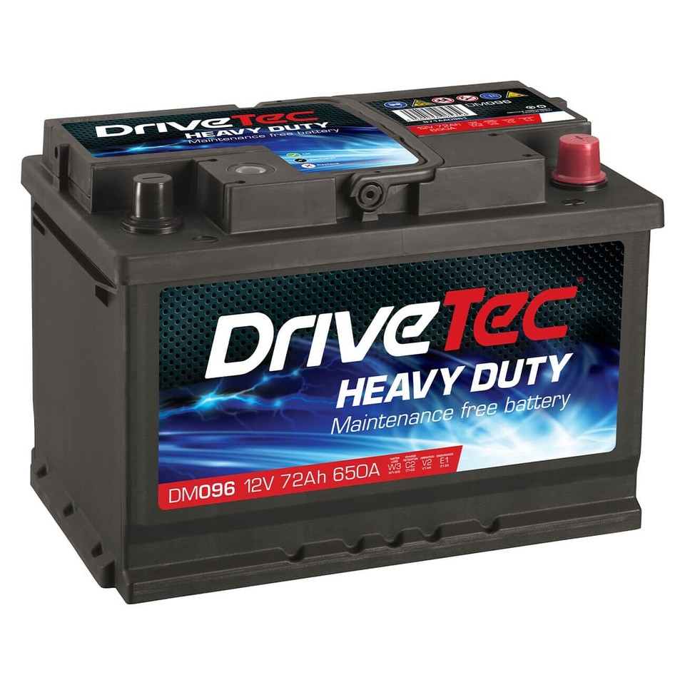 DriveTec Car Battery DM096 12V 72Ah 650A B13 3 Years Warranty T1 ...