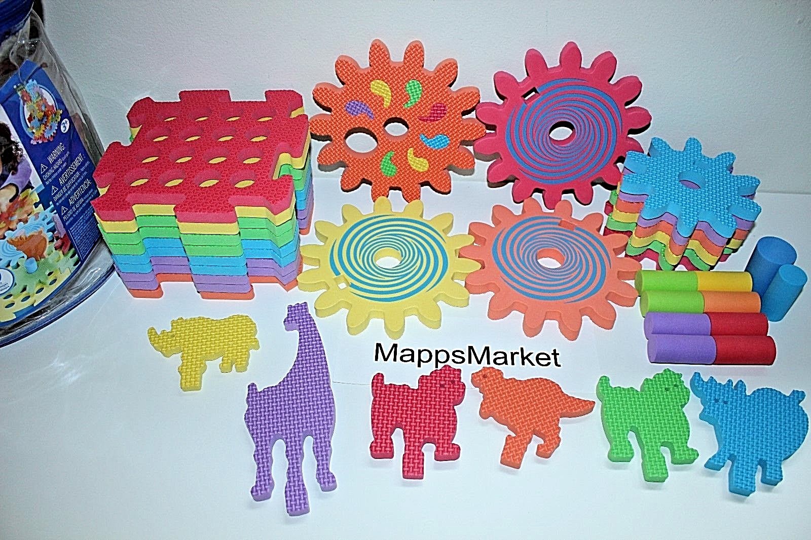 NEW Toys R Us IMAGINARIUM DISCOVERY Foam Spinning Gears ~ 35 Pieces | eBay