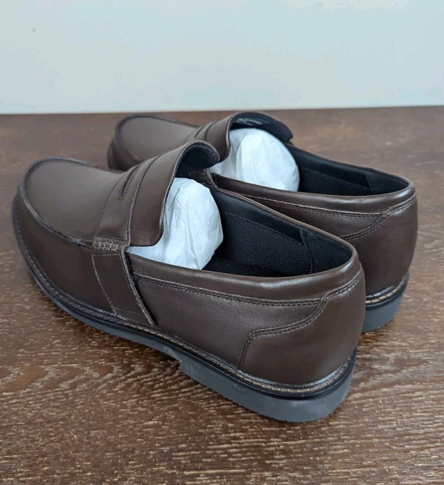 Apex Penny Loafer Oxford LT210M Men's 9.5 X-Wide Brown | eBay