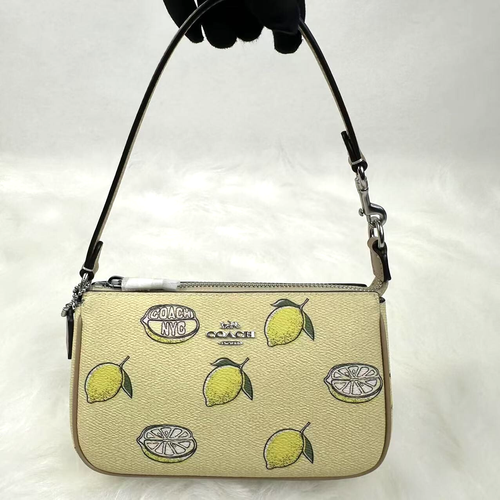 Coach Nolita 19 With Lemon Print Wristlet/Shoulder In Canvas/Yellow ...