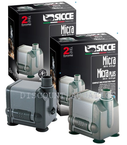 Sicce Micra Pump Submersible Recirculation Back Filter Sump Aquarium ...