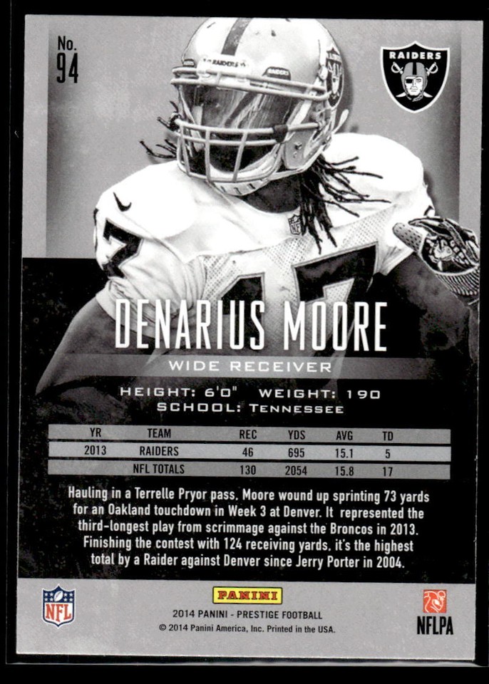 2014 Panini Prestige #94 Denarius Moore Excellent | eBay