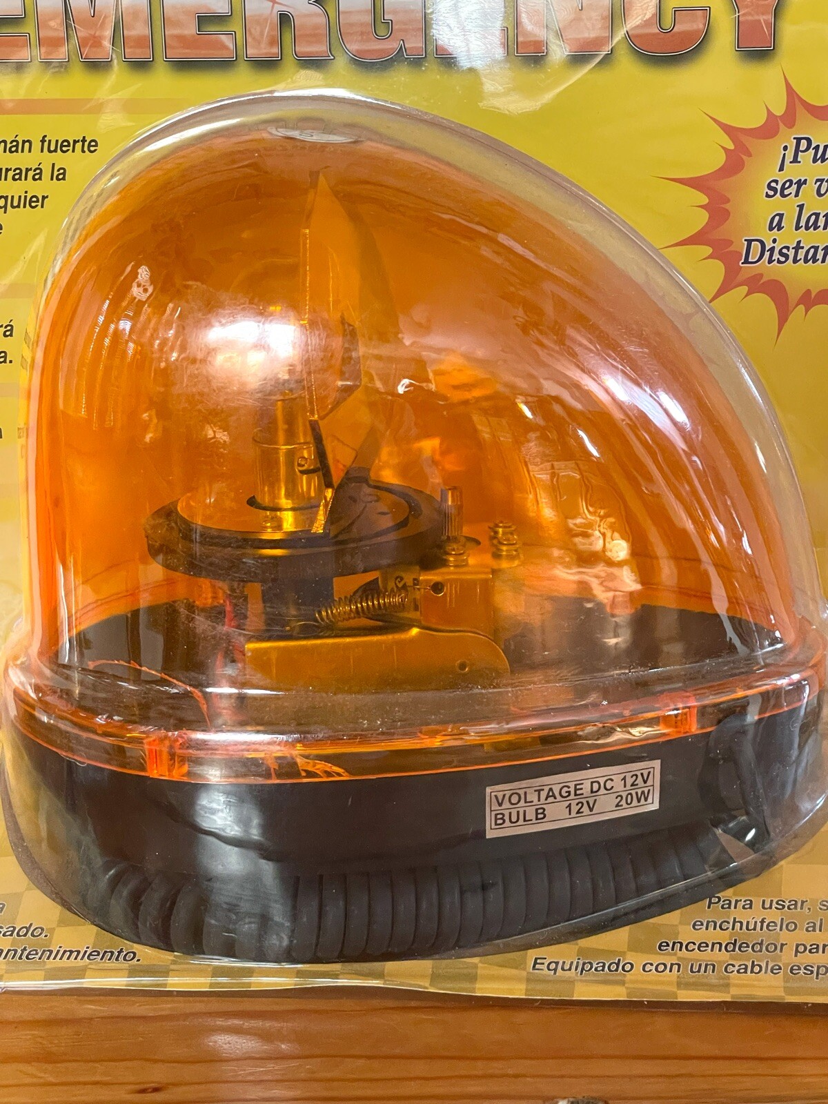 Wolo 12v Rotating Beacon Warning Strobe 20w Magnetic Amber Emergency ...