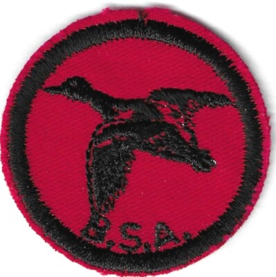 BSA MINT TWILL RED-BLACK PATROL MEDALLION PATCH GLUE GUM BACK DUCK | eBay