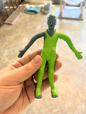 UFO FILES TOY CONCEPTS BENDY BENDABLE VINTAGE SPACE FIGURE GREEN ALIEN ...