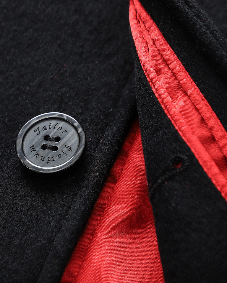 Mens Black Wool Long Covert Overcoat Warm Winter Mod Cashmere Coat ...