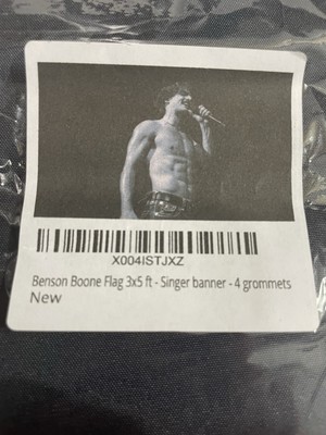 New Benson Boone Flag 3’ X 5’ Singer Banner 4 Grommets Shirtless | eBay