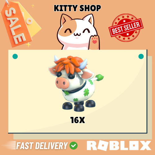 GAELIC FAE CLOVER COW - BIG SALE ON Adopt From Me NEW Pets - St ...