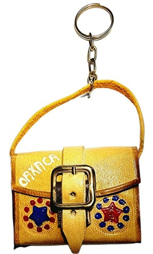 Oaxaca Keychain, Mexico Purse Souvenir Artisan Crafted Leather Buckle ...