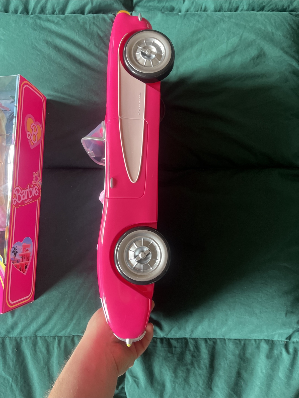 AMC Barbie The Movie Doll Margot Robbie Gingham Dress + Corvette ...