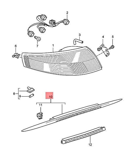 Porsche 99763105004 Genuine OEM High Mount Lamp for sale online | eBay