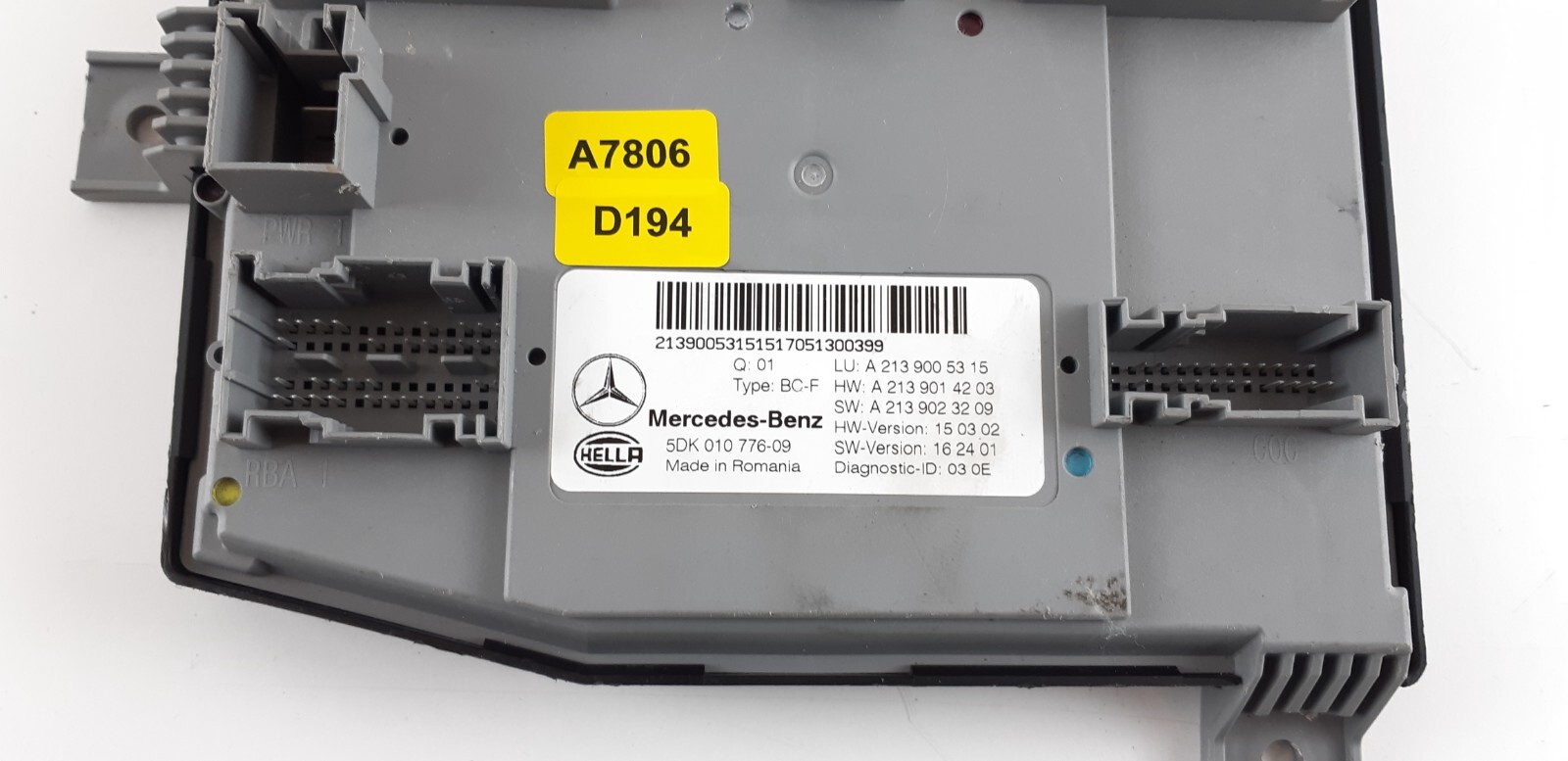 MERCEDES E Class W213 ECU Body Control Module A2139005315 for sale ...