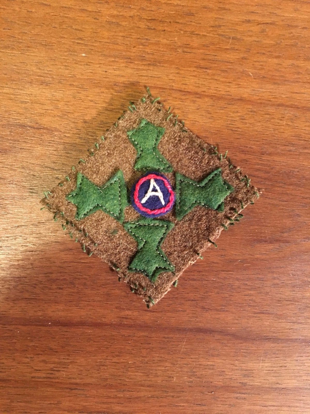 WWI US Army 4th "Ivy" Division,Third Army patch wool | eBay