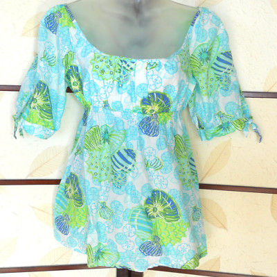 ️ Lilly Pulitzer Spring Nautical Sea Shells Short Tie Sleeve 8 h | eBay
