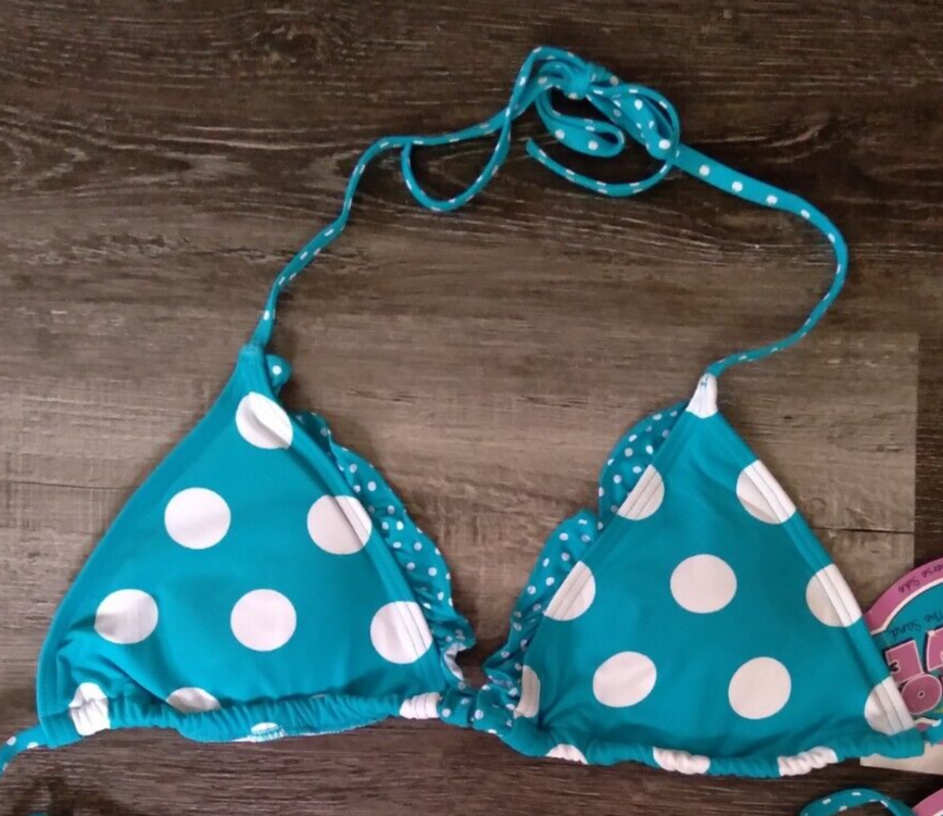 NEW COCO RAVE Polka Dot String Bikini D Cup Small BottoM 34D 36D ...