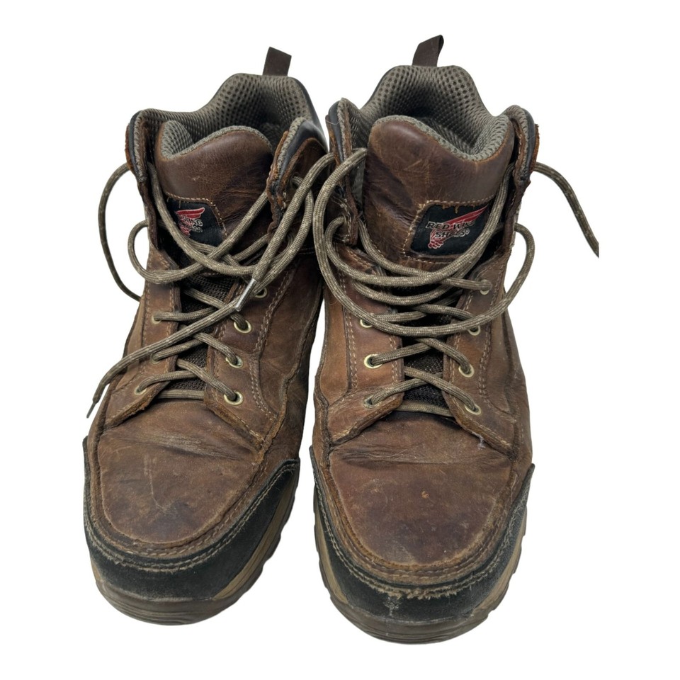Red Wing Shoes Men's 12 8692 Brown Leather Work Boots Safety Toe | eBay