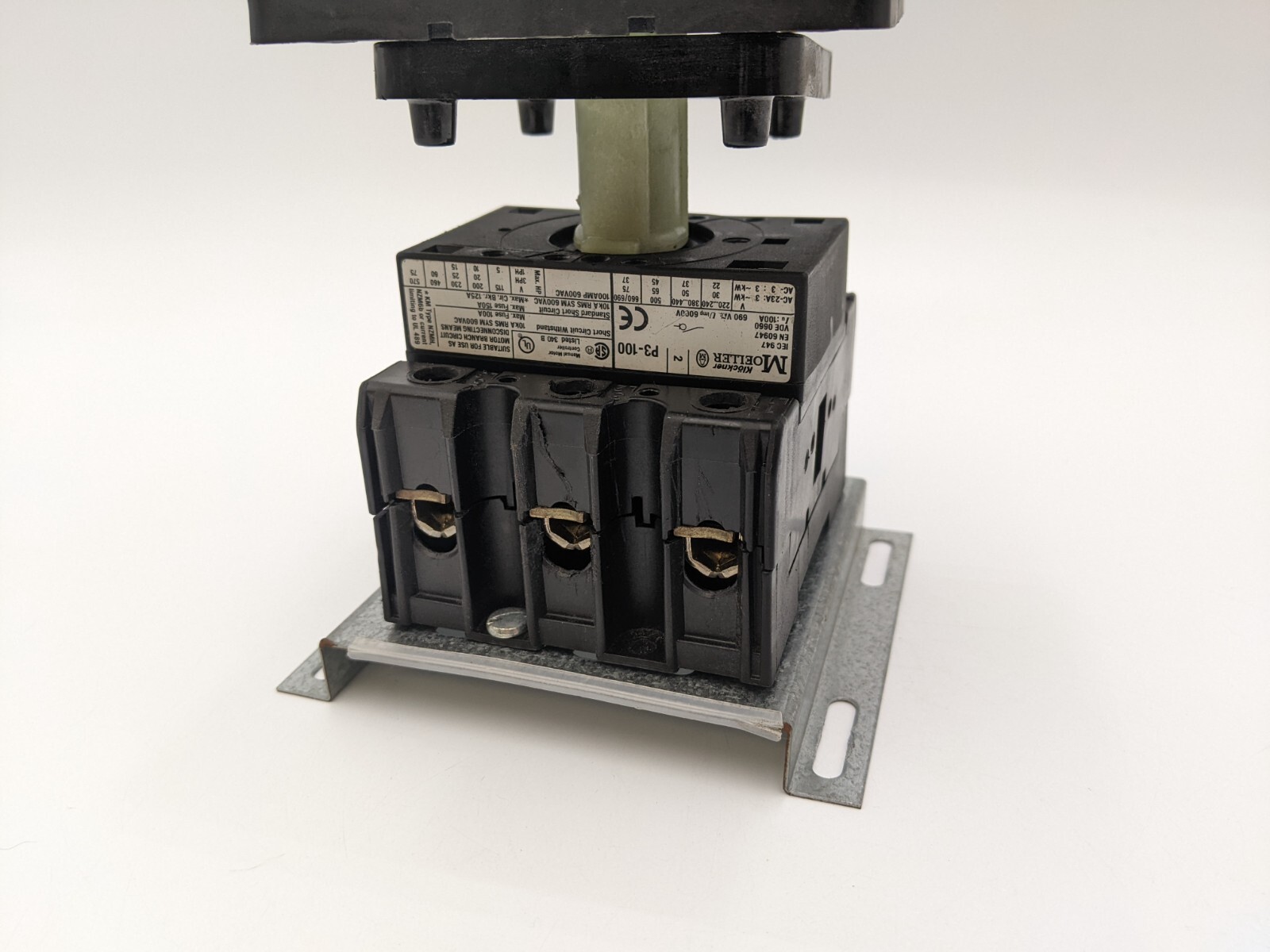 Klockner Moeller P3-100 Disconnect Switch 100A 3P 690V 75HP Max w ON ...