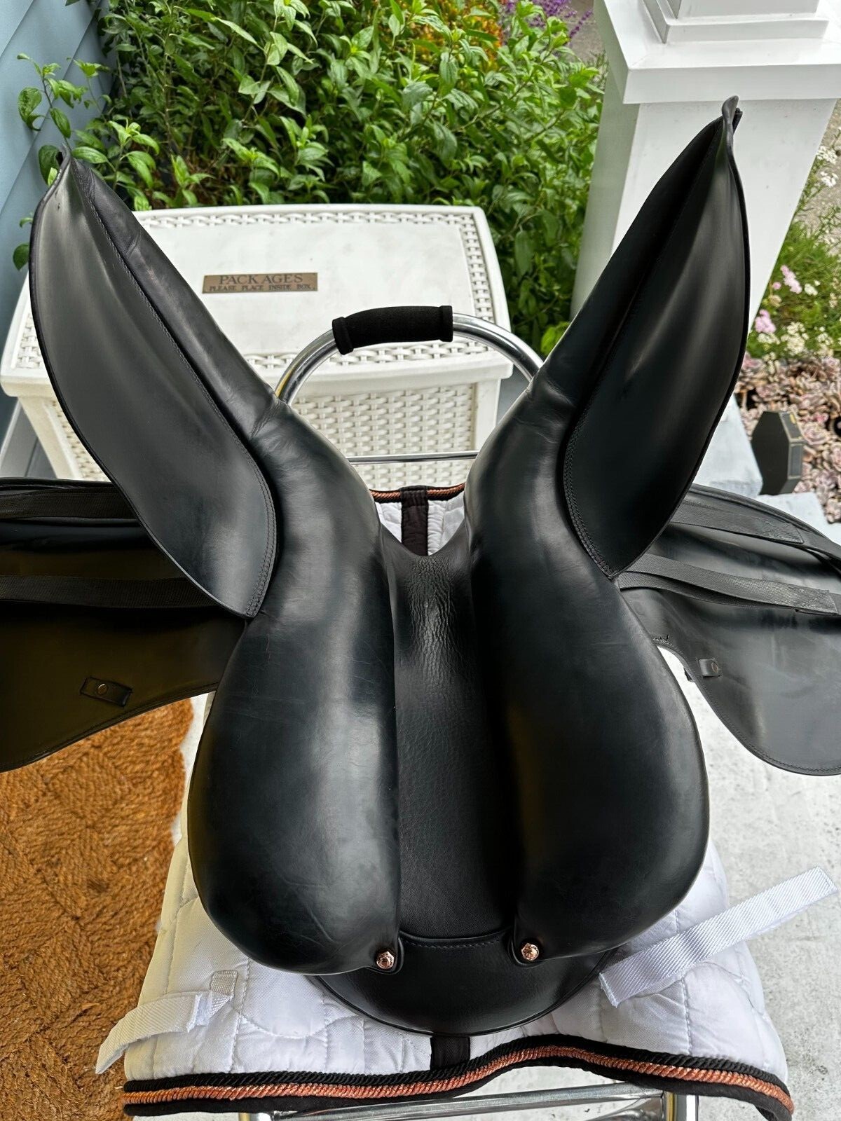 Stubben D Aramis II 17.5" Seat 29cm Tree Dressage Saddle with rose gold ...