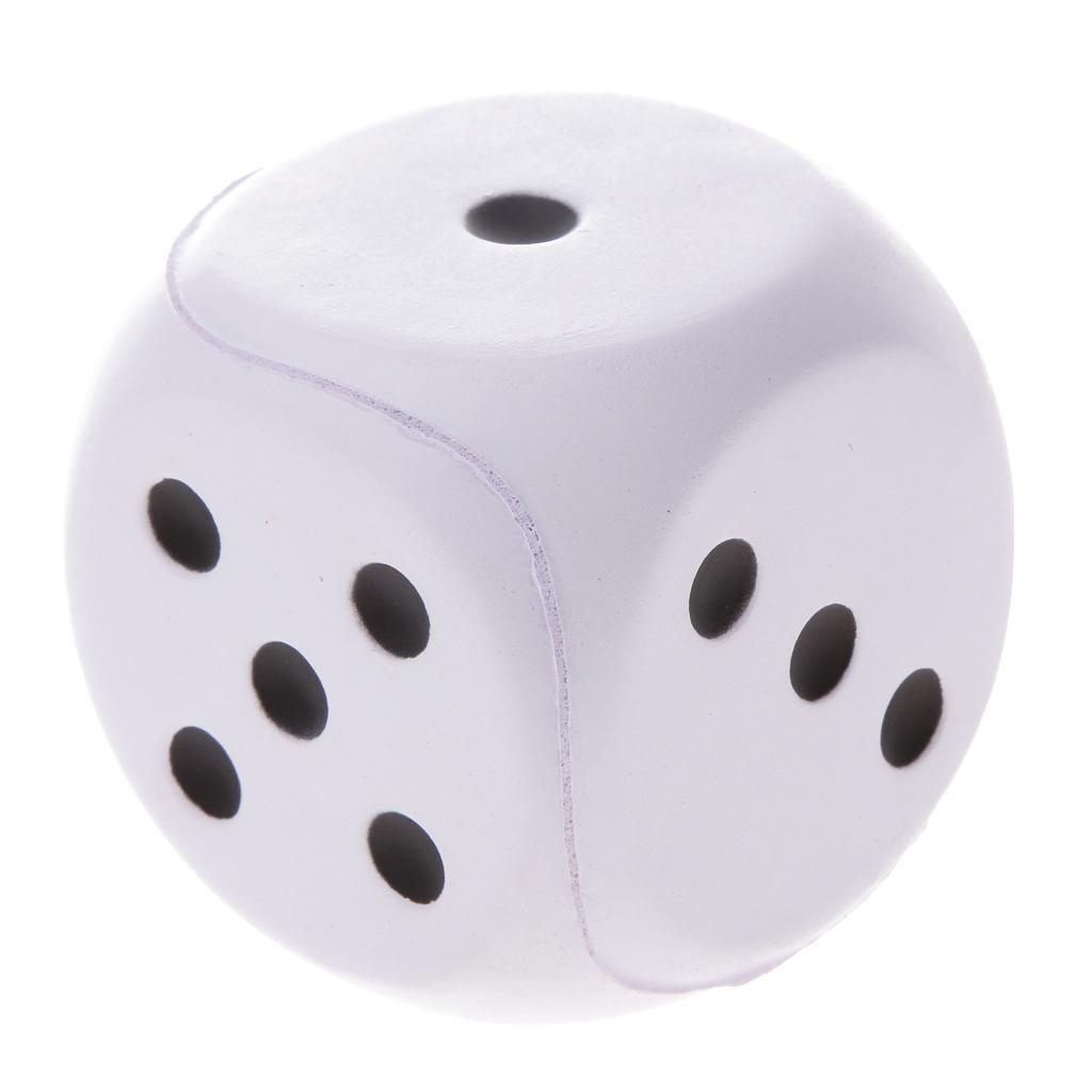 Sponge Dice Foam Dot Dice Playing Dice for Teaching Education Toy White ...